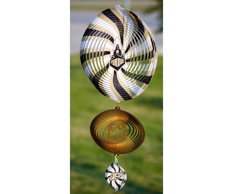 Purdue Boilermakers Multi Color Swirly Metal Wind Spinner - Etsy