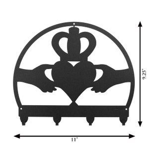 Claddagh Irish Celtic Black Metal Key Chain Leash Holder Hanger - Etsy