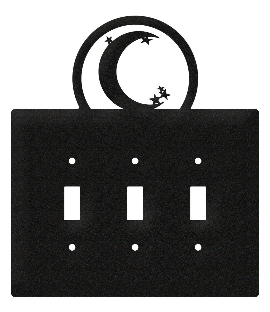 Crescent Moon and Stars Light Switch Triple Plate Cover - Etsy