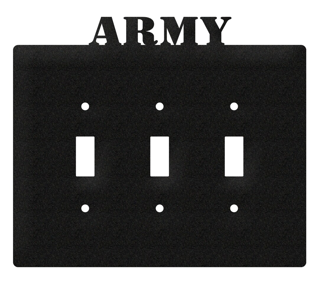 Armed Services US Army Military Light Switch Triple Plate - Etsy
