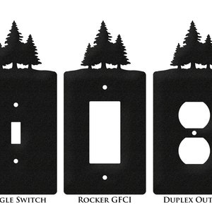 Pine Trees Light Switch Triple Plate Cover - Etsy