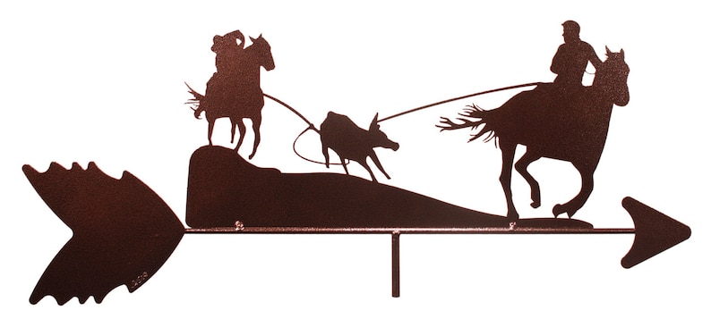 Hand Made Team Roper Cowboy Horse Weathervane NEW - Etsy