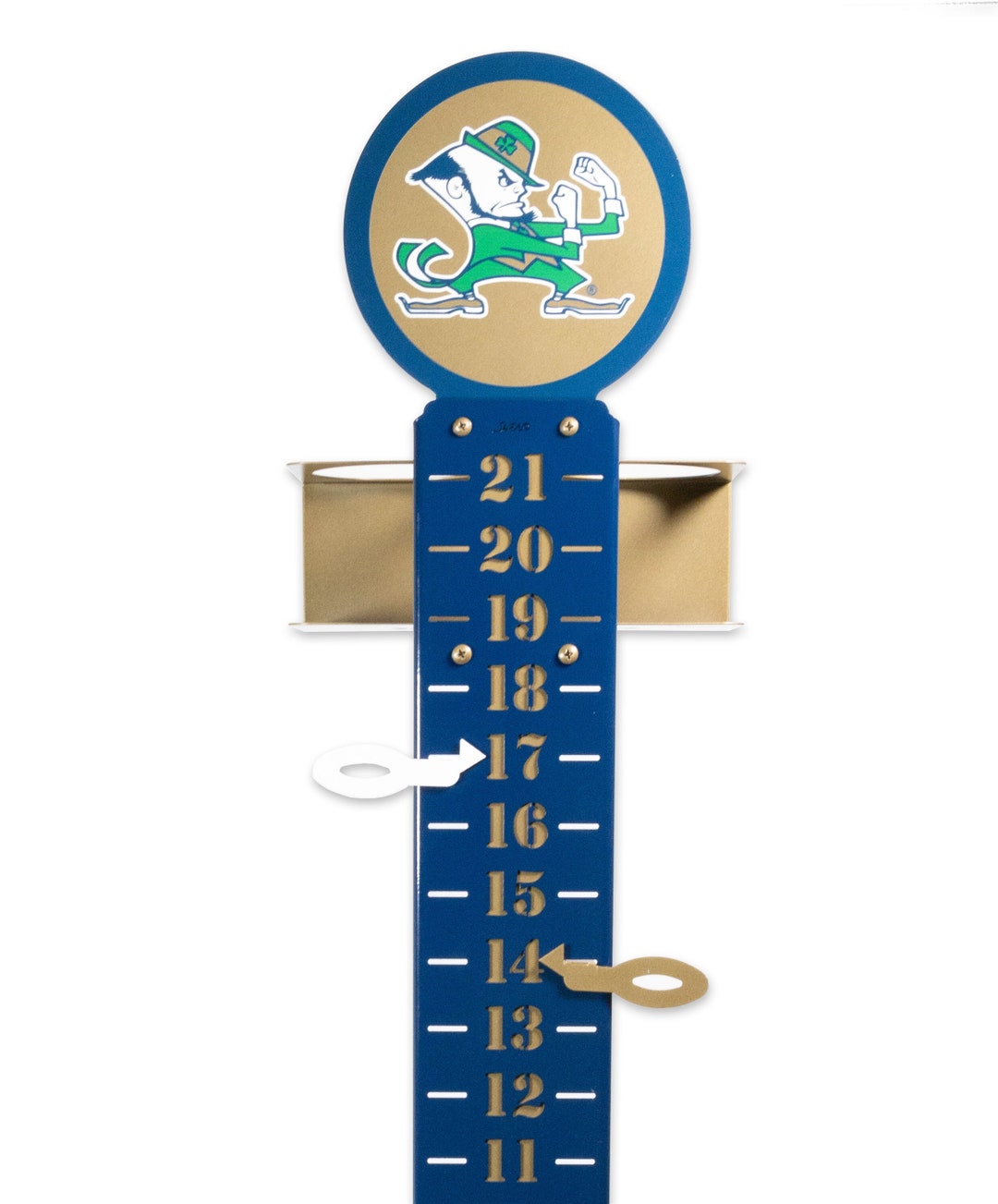Notre Dame Steel Metal Lawn Scoreboard Cup Holder Yard Score Keeper ...