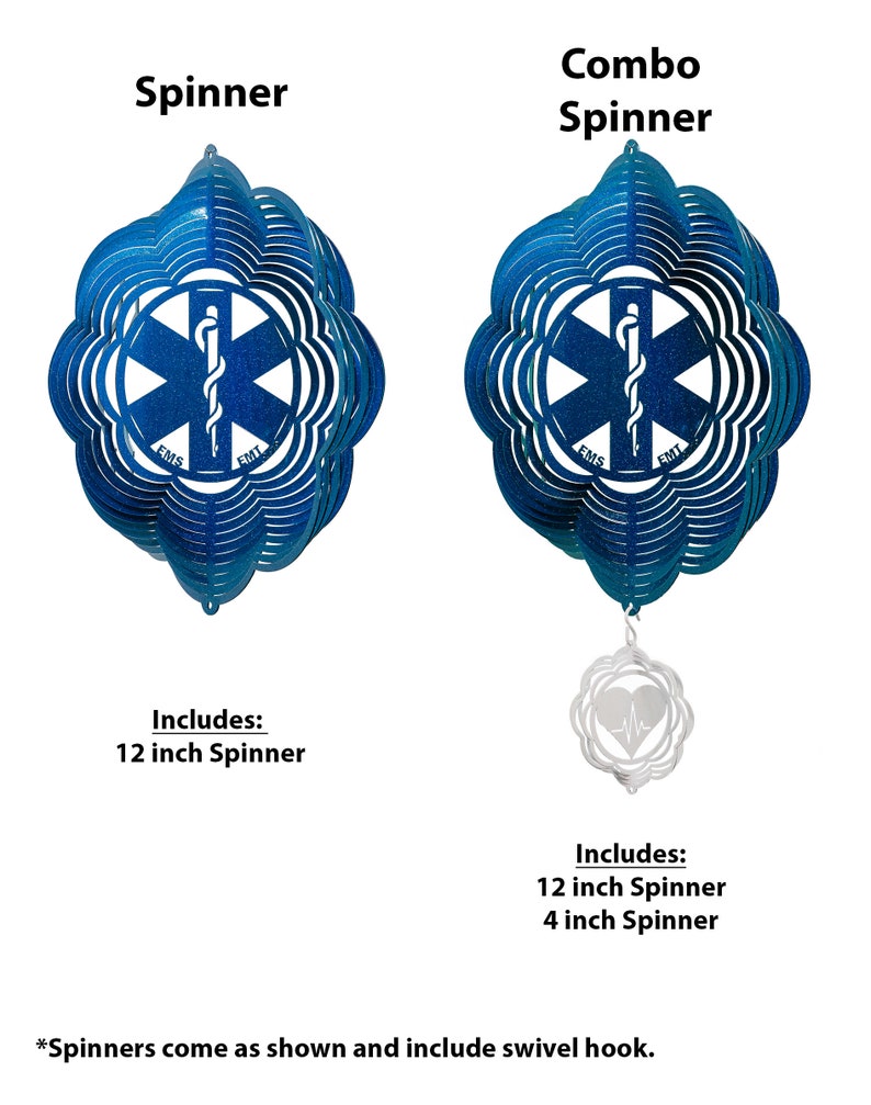 Emergency Medical Services EMS EMT Swirly Metal Wind Spinner | Etsy