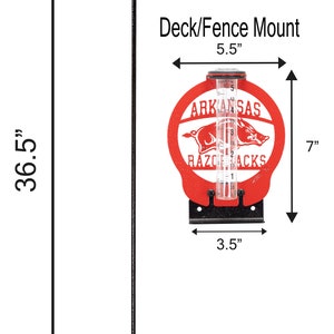 Hand Made Arkansas Razorbacks Rain Gauge - Etsy