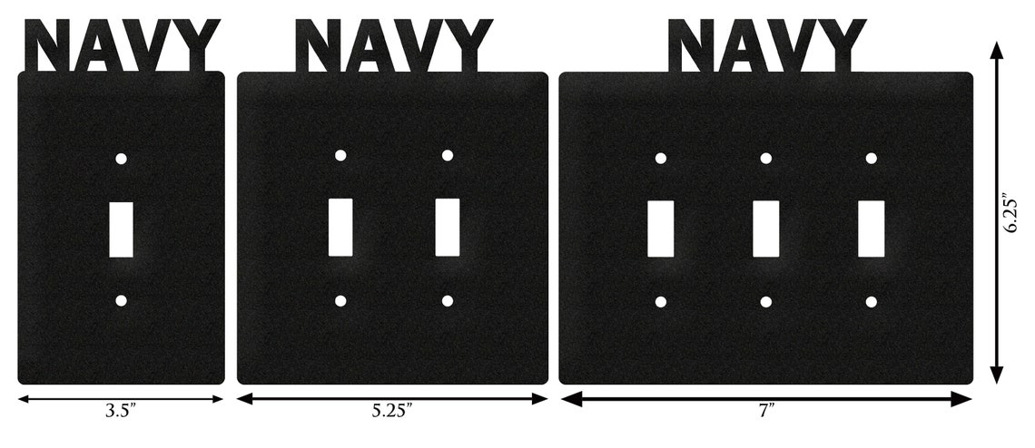 Armed Services US Navy Naval Academy USN Light Switch Double Plate ...