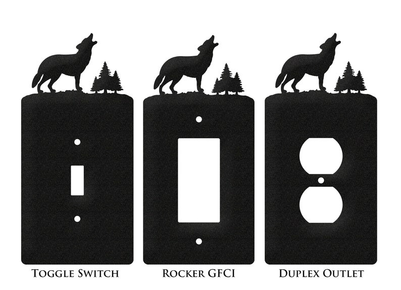 Wolf Wildlife Light Switch Plate Cover - Etsy
