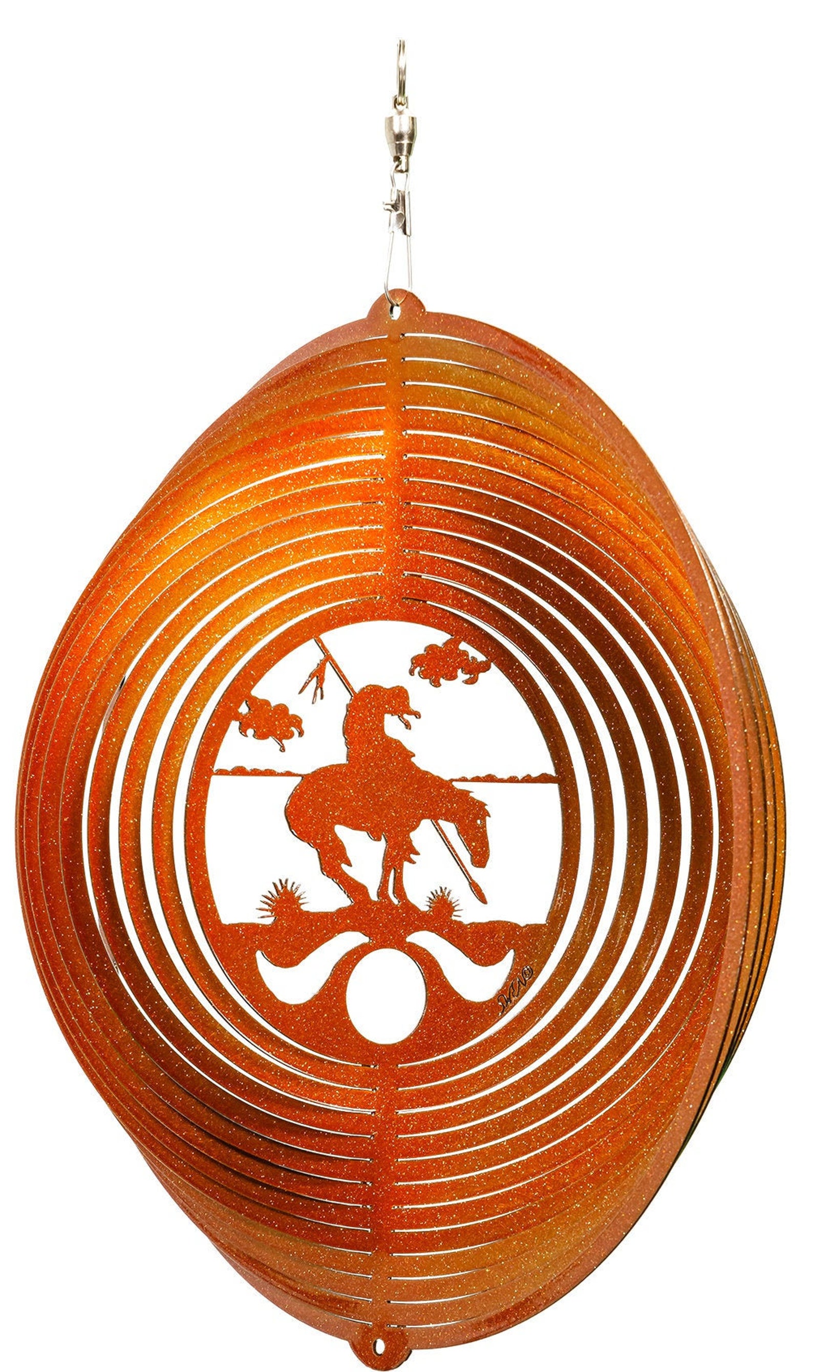 End of Trail Circle Swirly Metal Wind Spinner | Etsy