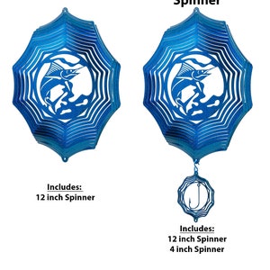 Marlin Fish Swirly Metal Wind Spinner - Etsy