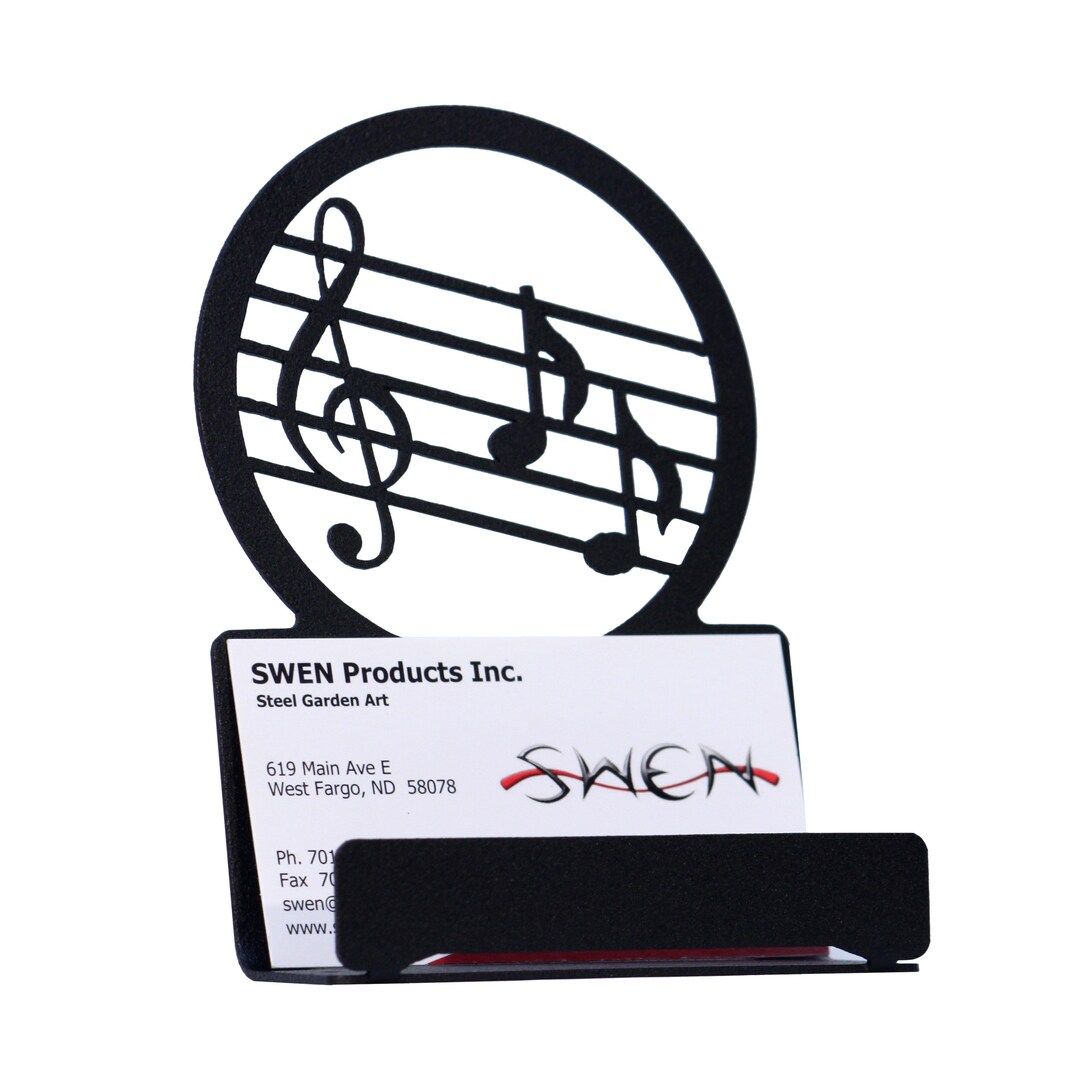 Music Note Metal Business Card Holder - Etsy