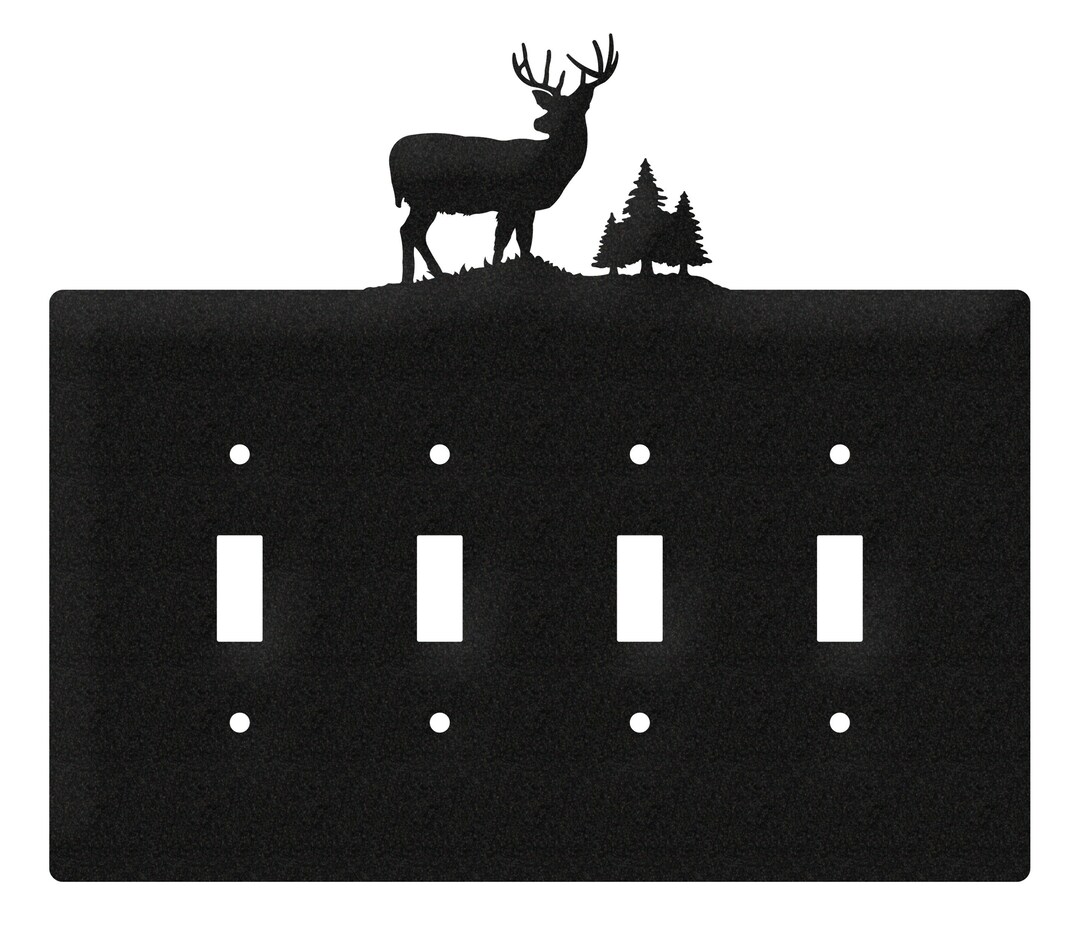Deer Buck Wildlife Light Switch Quad Plate Cover - Etsy