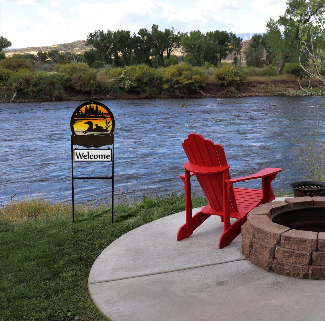 Loon Duck Bird Metal Yard Sign - Etsy