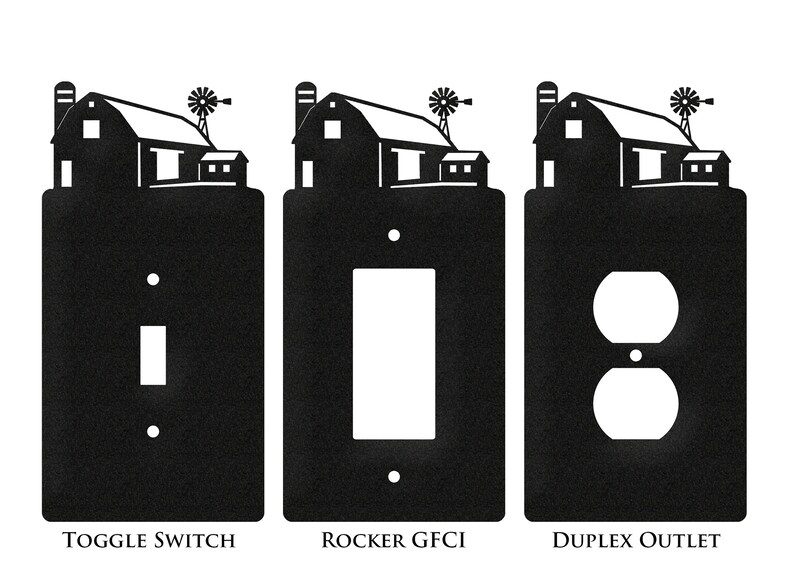 Farm Scene Light Switch Triple Plate Cover - Etsy