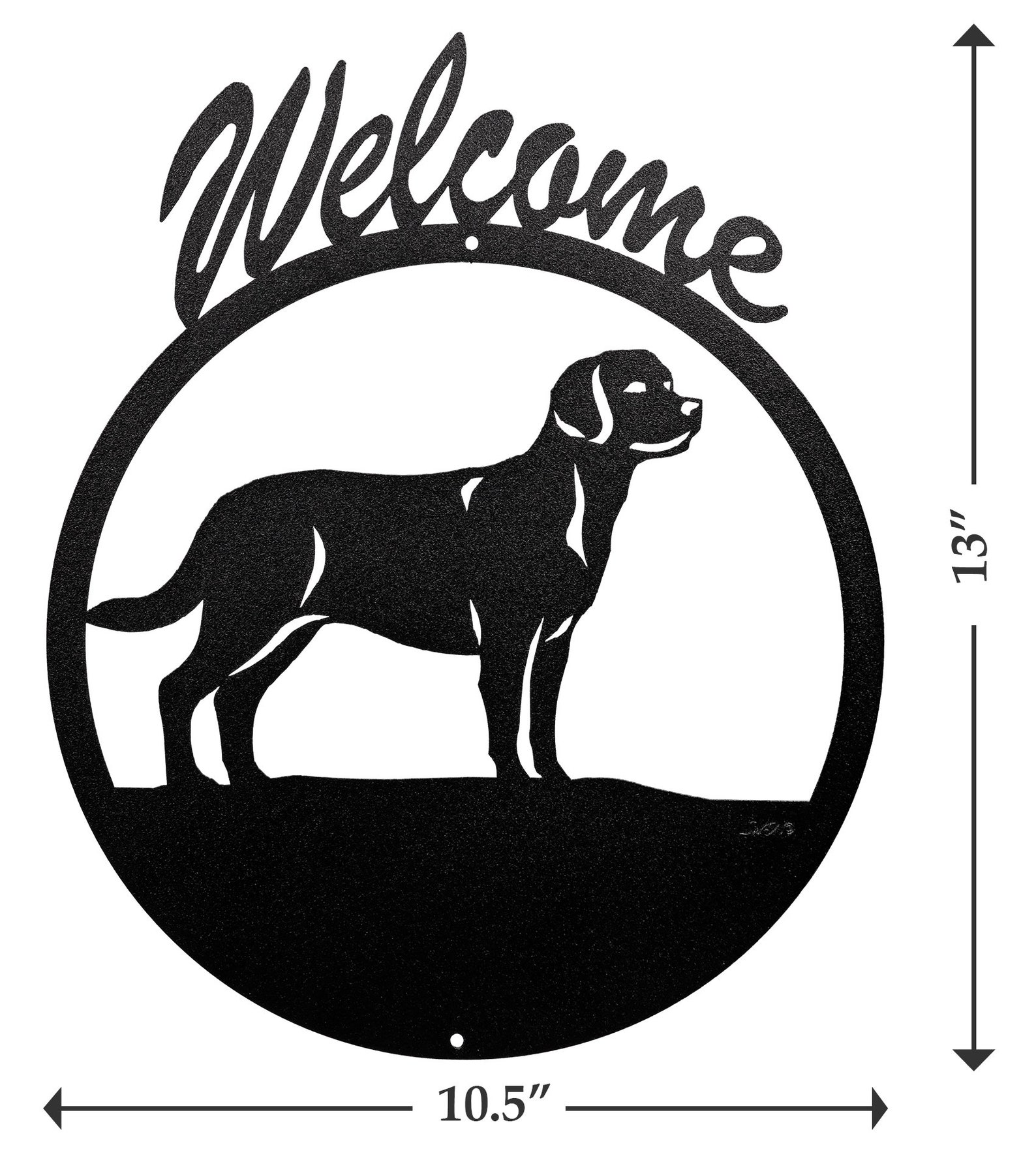 Dog Labrador Lab Black Metal Welcome Sign - Etsy