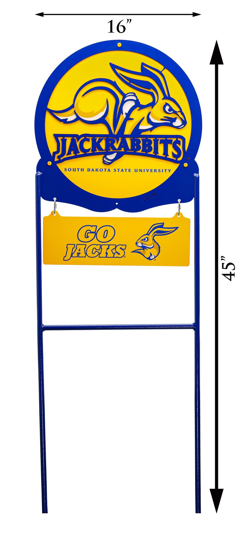 SDSU Jackrabbits Collegiate Logo Metal Yard Sign - Etsy