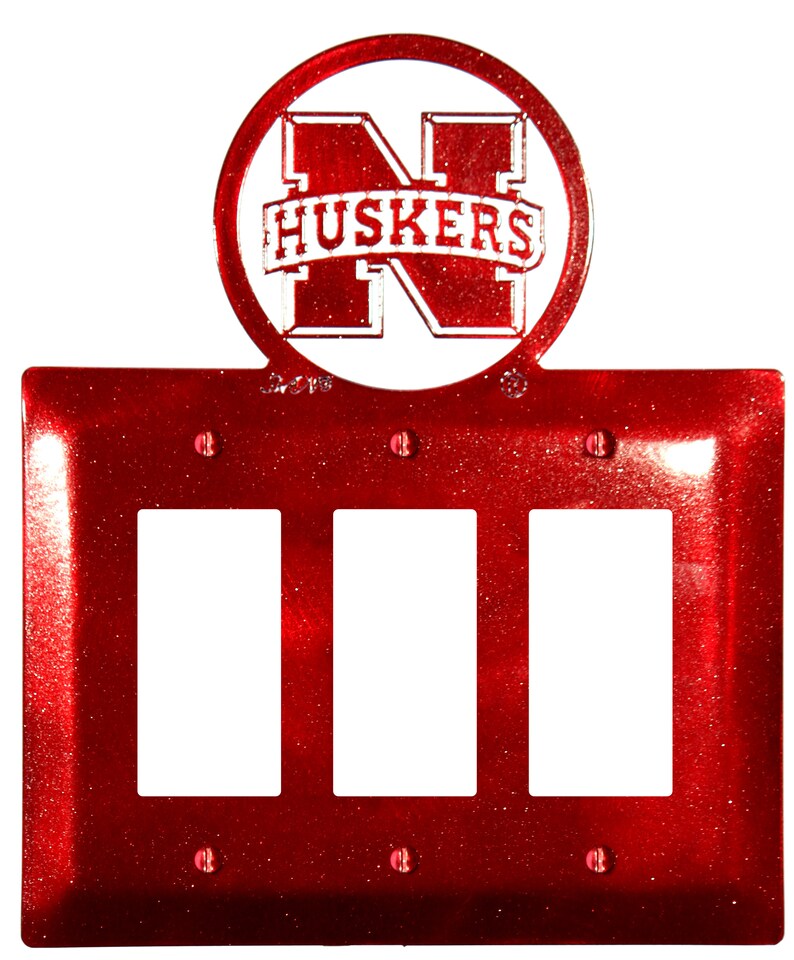 Nebraska Huskers Go Big Red Light Switch Triple Plate Cover | Etsy