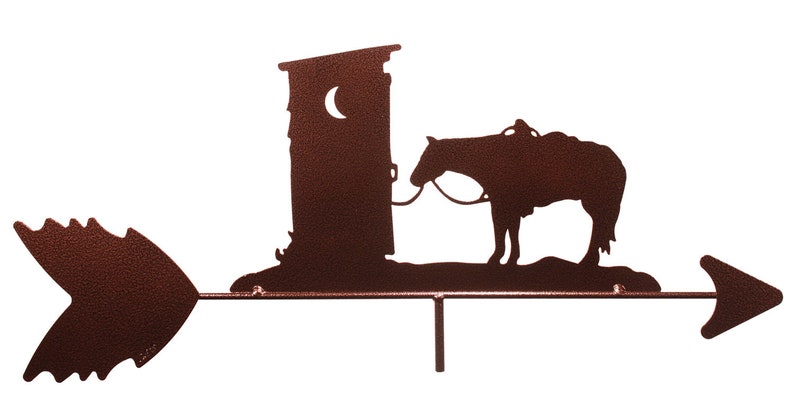 Hand Made Outhouse Cowboy Horse Weathervane NEW - Etsy