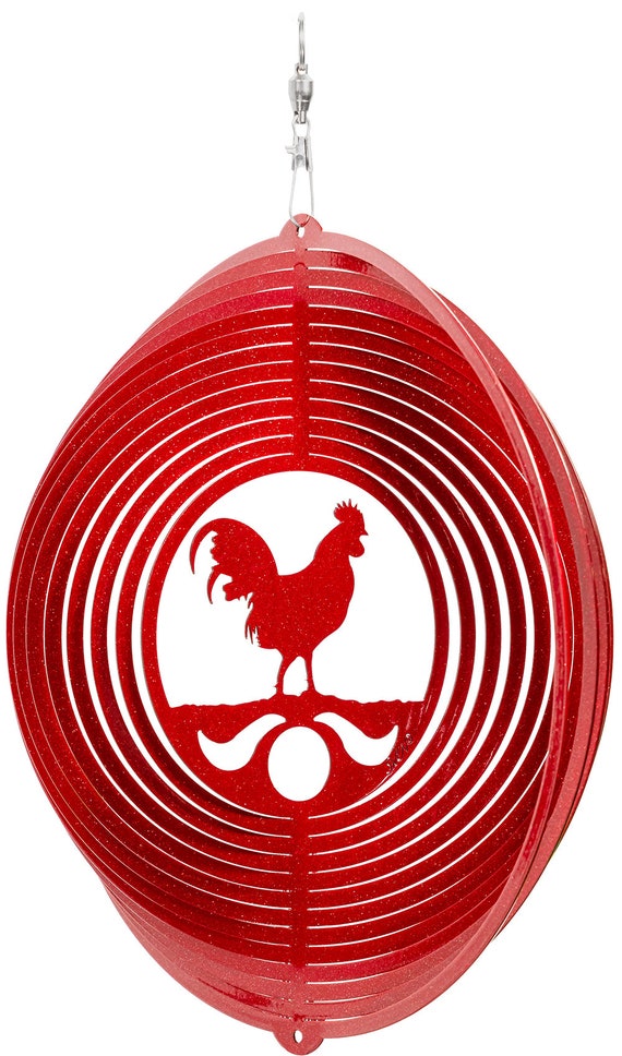 Rooster Cuckoo Bird Chicken Swirly Metal Wind Spinner - Etsy