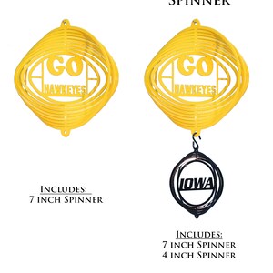 Iowa Hawkeyes Mini Swirly Metal Wind Spinner - Etsy
