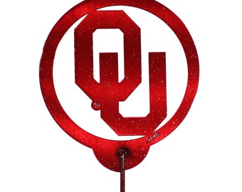 Yard Stake 36 Oklahoma University Sooners OU Garden Decor Outdoor Decor ...