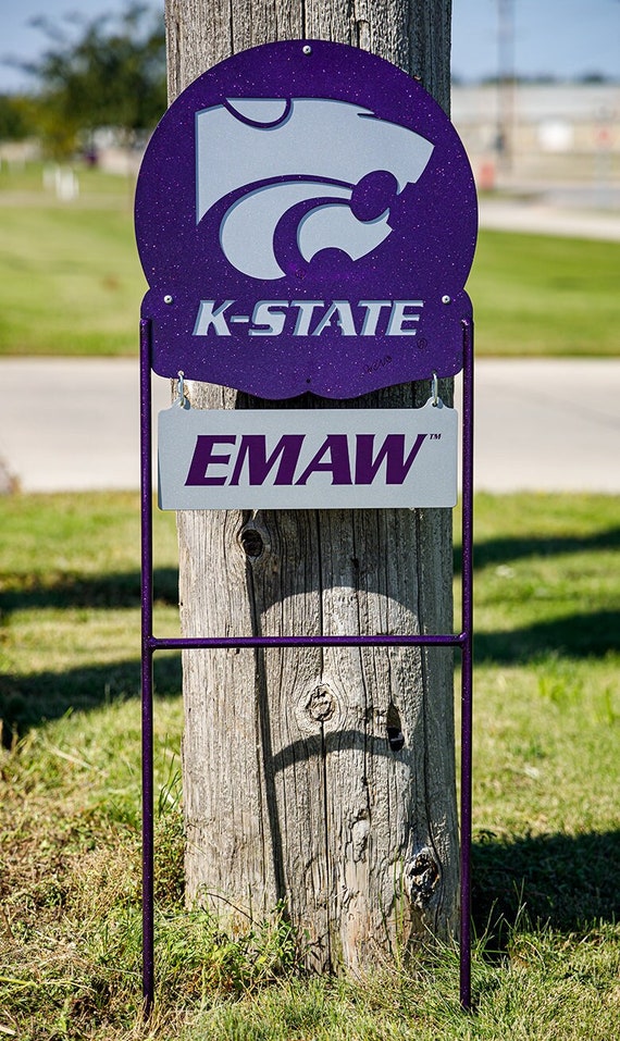 Kansas State Wildcats Collegiate Logo Metal Yard Sign - Etsy
