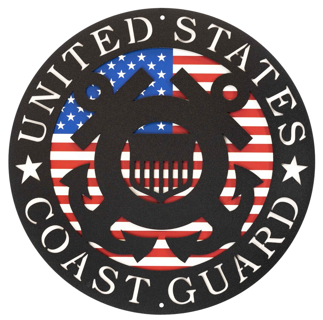 Hand Made Armed Services US Coast Guard Scenic Art Wall Design - Etsy