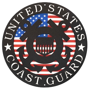 Hand Made Armed Services US Coast Guard Scenic Art Wall Design - Etsy
