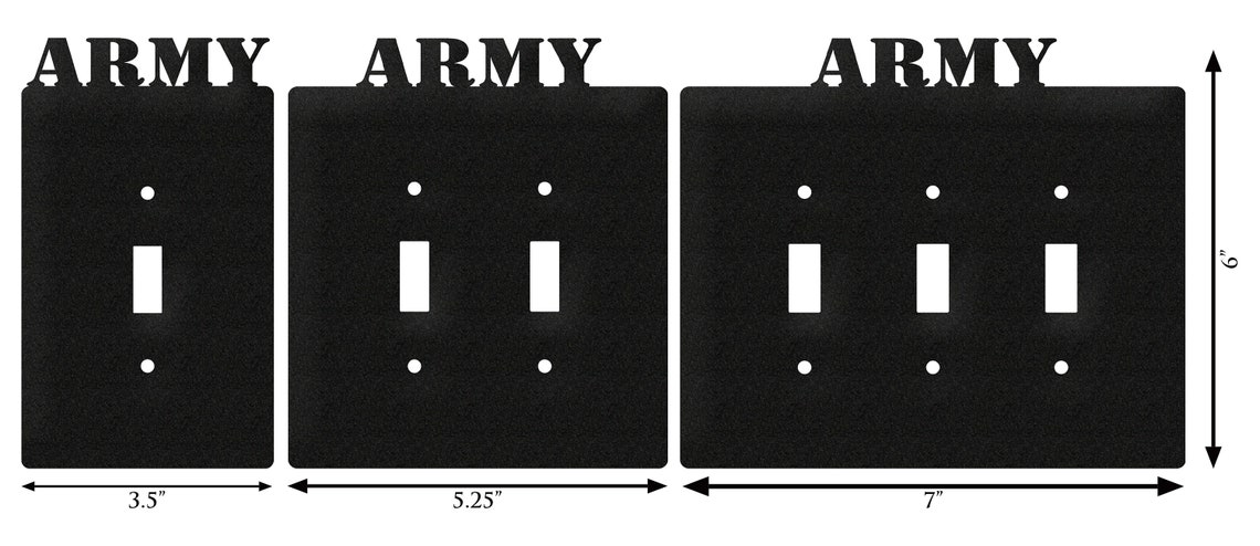 Armed Services US Army Military Light Switch Double Plate | Etsy