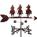 Hand Made Three Cowboy Western Weathervane New - Etsy