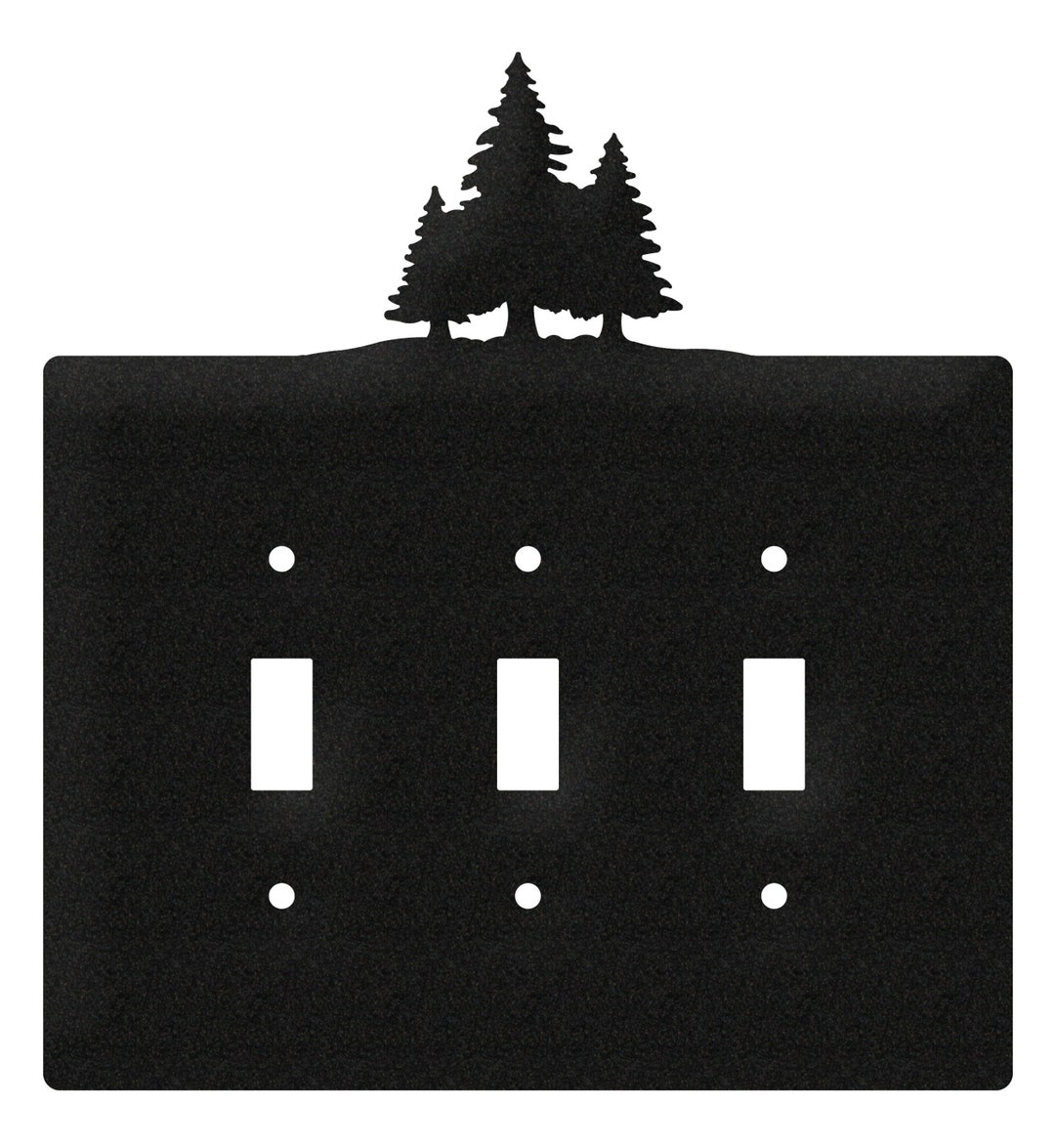 Pine Trees Light Switch Triple Plate Cover - Etsy