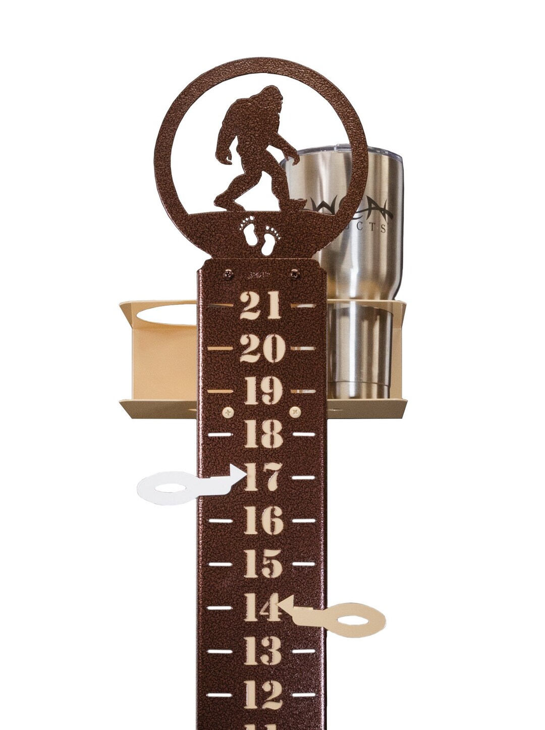 Bigfoot Yeti Sasquatch Steel Metal Lawn Scoreboard Cup Holder Yard ...