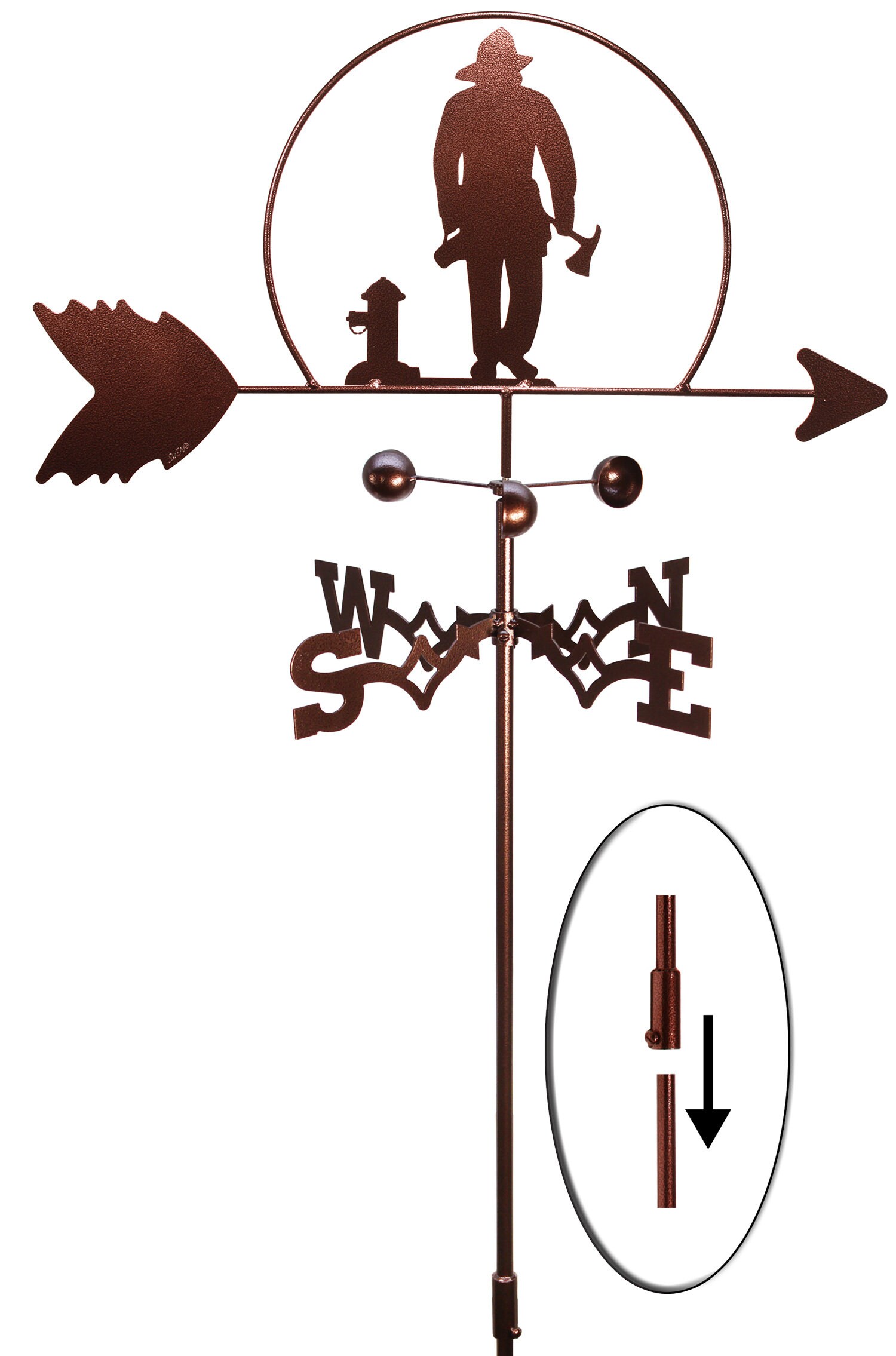 Hand Made Fireman Fire Fighter Weathervane NEW - Etsy
