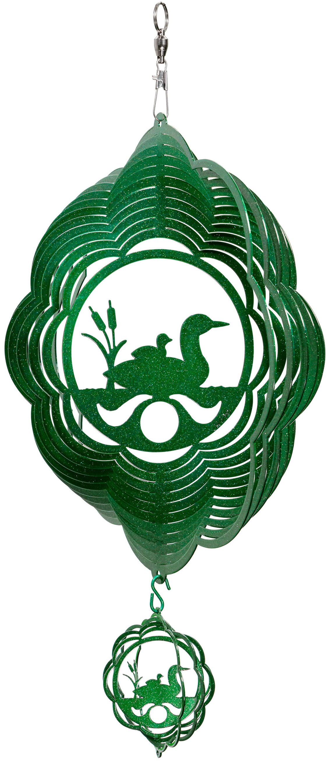 Loon Duck Cloud Bird Swirly Metal Wind Spinner - Etsy