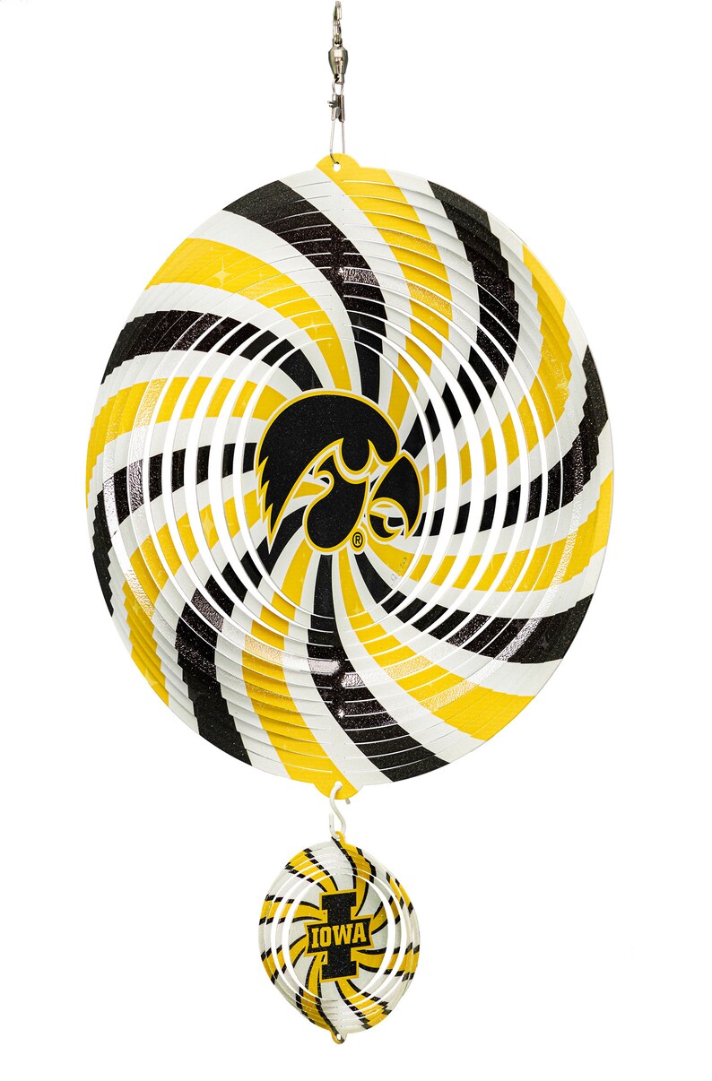 Iowa Hawkeyes Multi Color Swirly Metal Wind Spinner - Etsy