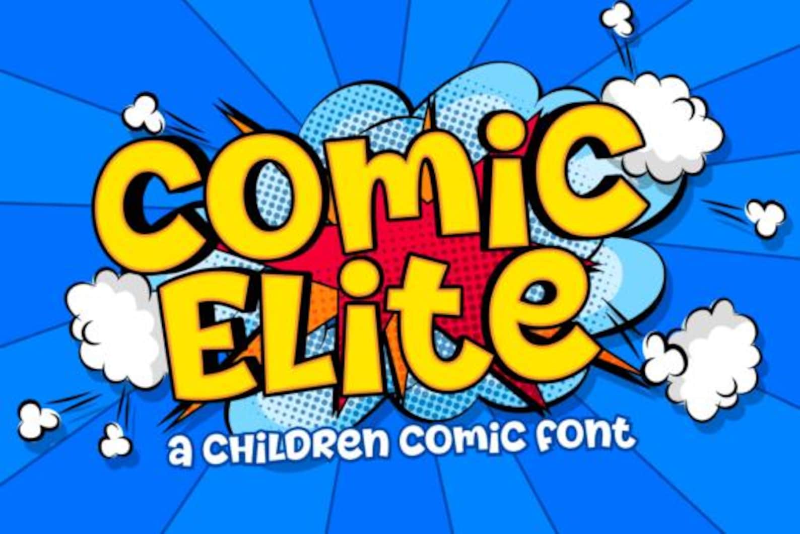 Comic Elite Font – Playful Cartoon Display Font (otf, Ttf, Svg, Eps ...