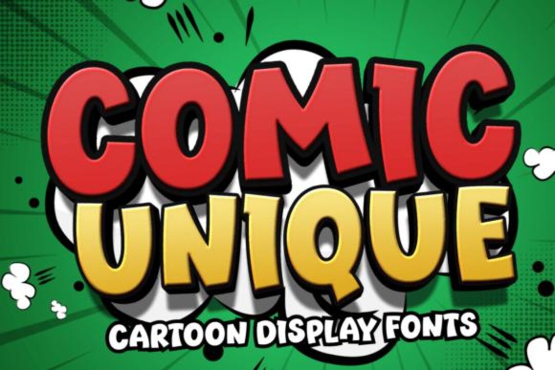 Comic Cartoon Font: Unique Display Font for Cricut, Procreate, Canva - Etsy