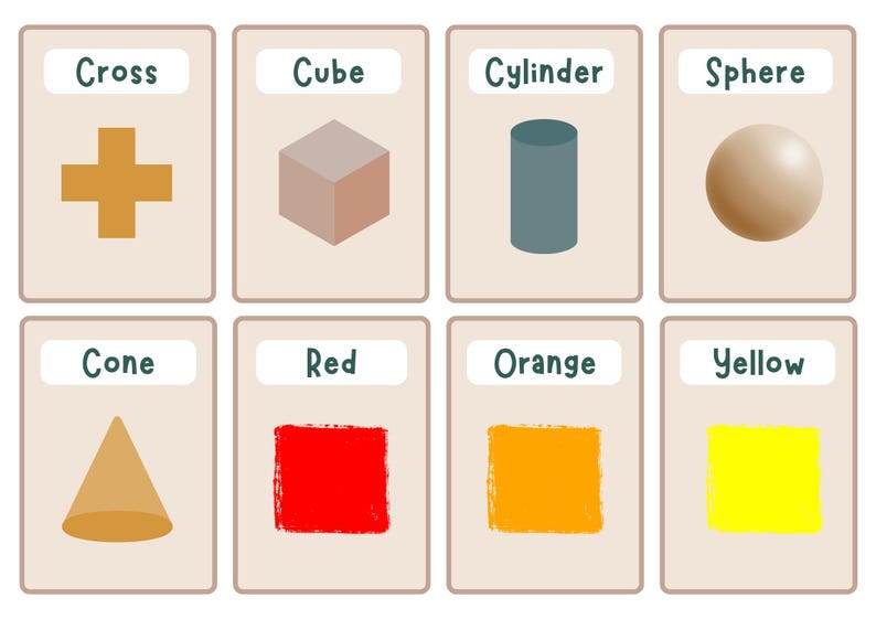 Shapes and Colors Flashcards for Kids | Educational Printable for ...