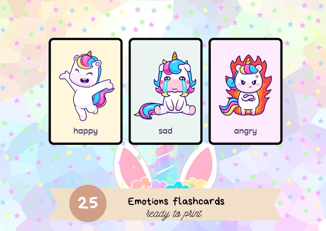 Emotions & Feelings Flashcards – Educational Printable for Kids ...
