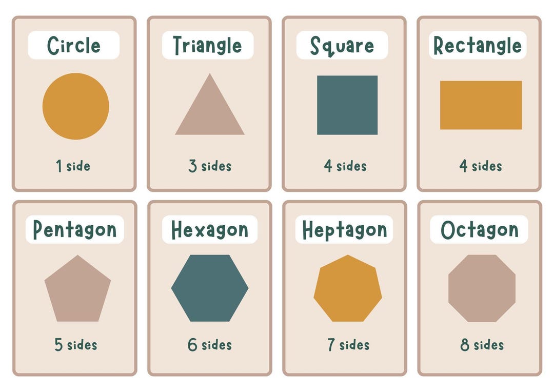 Shapes and Colors Flashcards for Kids | Educational Printable for ...