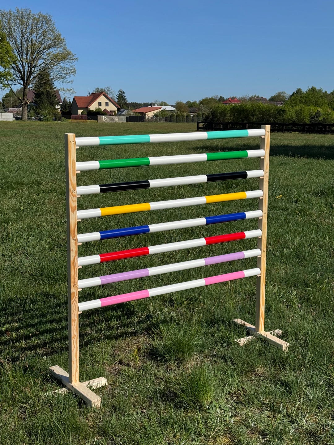 Hobby Horse Jumps 110 Cm Hight: Adjustable Pine Wood Pet Obstacle - Etsy