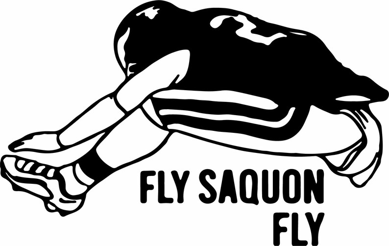 Fly Saquon Jump SVG: Football Player Clipart (digital Download) - Etsy