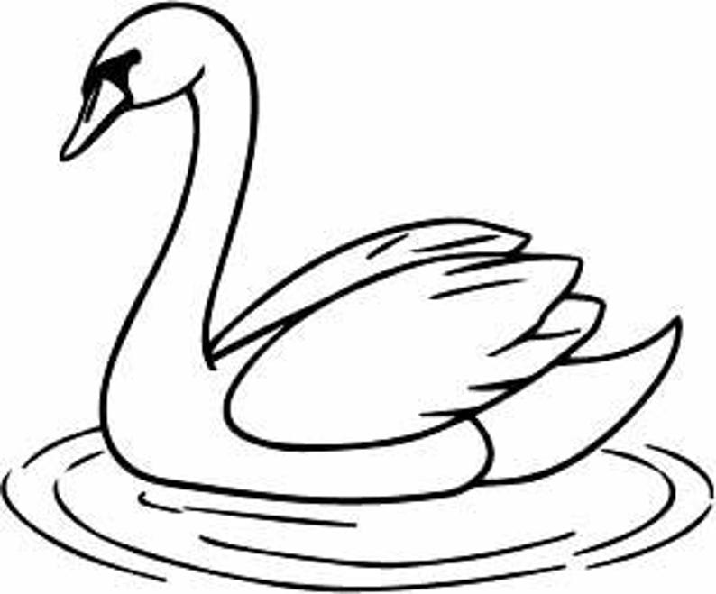 Elegant Swan Line Art Clipart Bundle (SVG, PNG, JPG) - Etsy