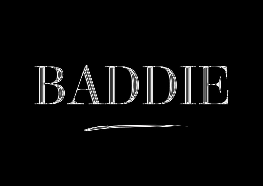 Baddie Font, Writing, Shiny Metal Font, Metallic Wording, Shiny ...