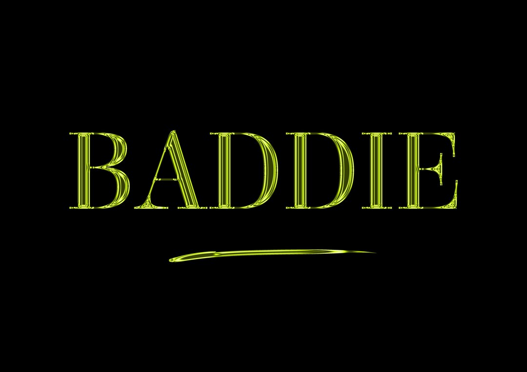 Baddie Font, Writing, Shiny Metal Font, Metallic Wording, Shiny ...