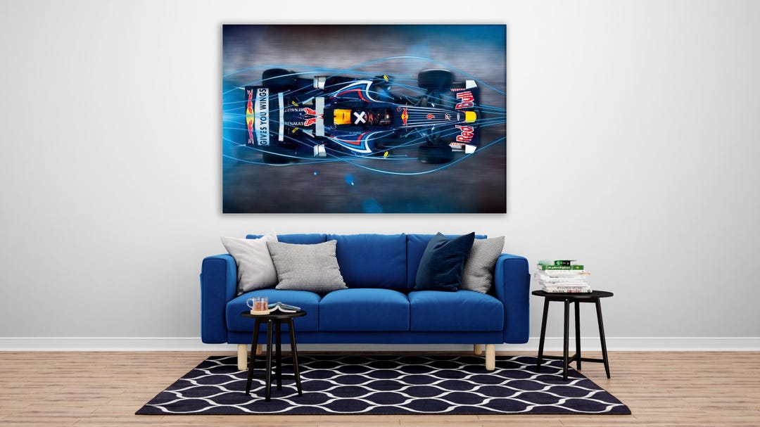 Red Bull Racing Wall Decor Oversize Print Wall Art Formula1 F1 Canvas ...