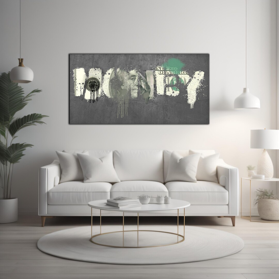 Money Talks Urban Street Art Graffiti Canvas Modern Wall Art Street Art ...