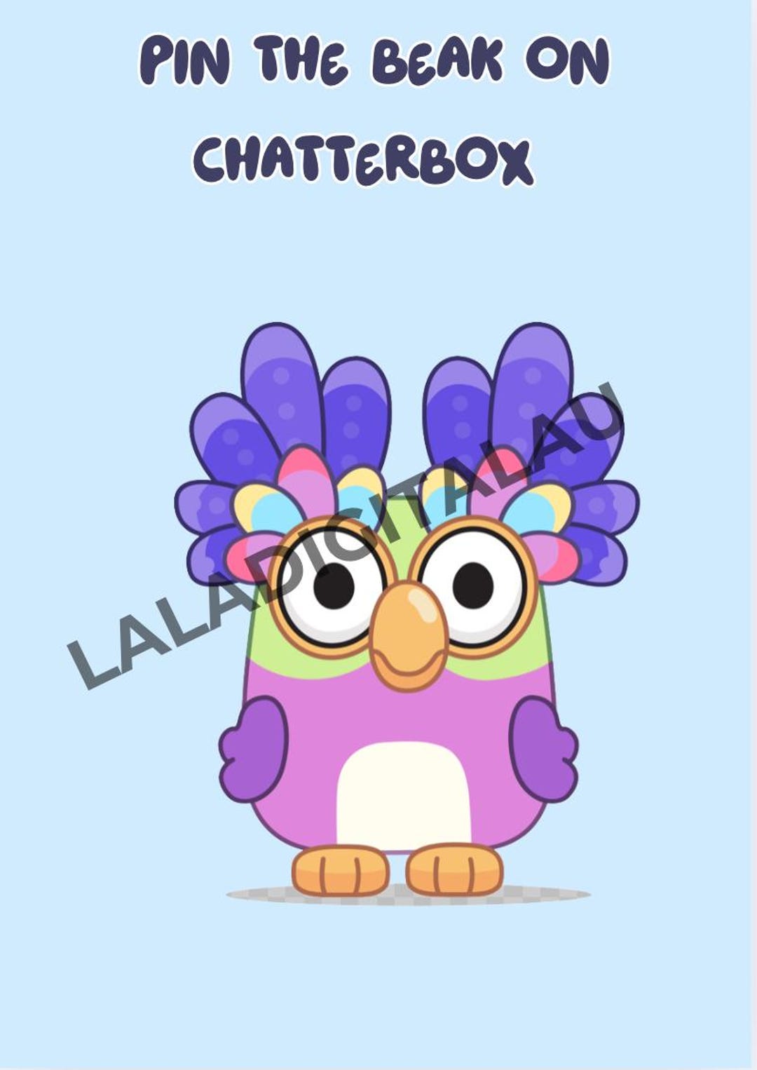 Bluey Chatterbox Party Game, Childrens Party Games, Birthday Template ...