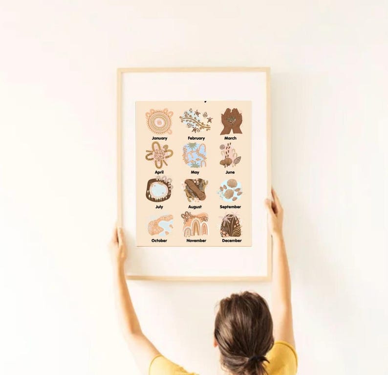 Indigenous Birthday Chart, Classroom Birthday Display, Children's ...