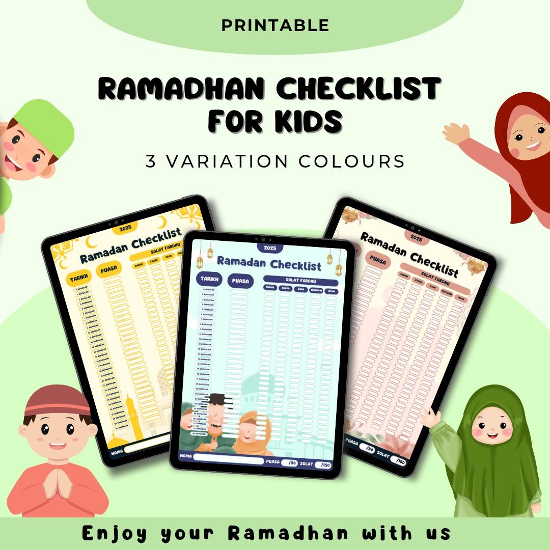 Ramadan Checklist for Kids - Etsy UK