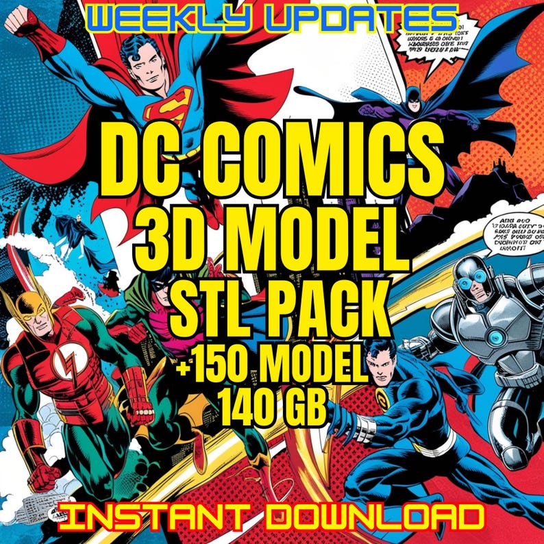 DC Comics Bundle Pack 3D Printable STL File Pack 3D Model 3D Print ...